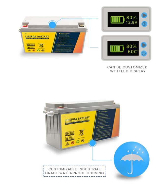 IP65 12v 50ah Lithium Ion Battery Pack RV Lifepo4 Deep Cycle Battery