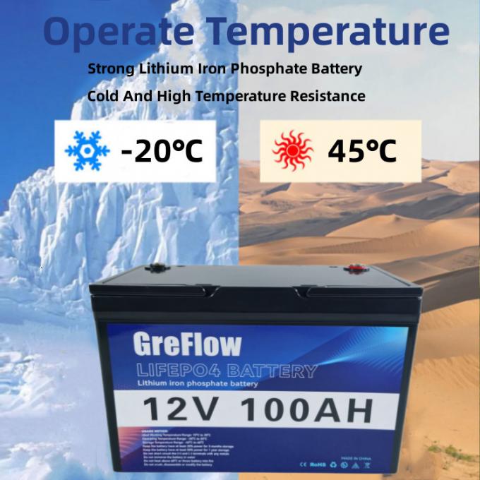 Smart BMS 12 Volt Lifepo4 Battery 12v 100ah Solar Monitor Via Phone APP